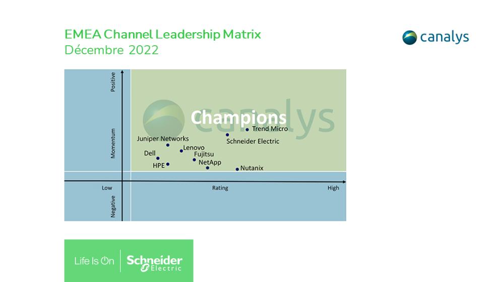 Schneider Electric nommé "Vendor Champion" dans la Canalys Channel Leadership Matrix EMEA pour ...